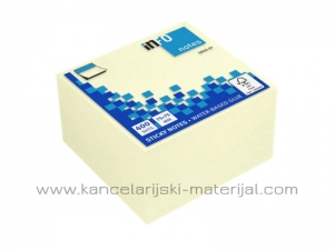 INFO NOTES 5820-01 samolepljivi blok 75x75mm KOCKA 1/400