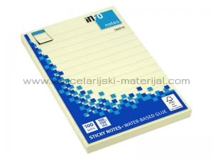 INFO NOTES samolepljivi blok 100x150mm SA LINIJAMA