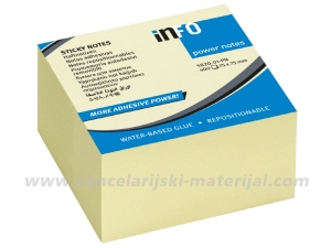 INFO NOTES 5820-01-PN samolepljivi blok 75x75mm POWER NOTES sa posebno jakim lepkom 1/400