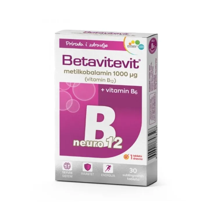 Betavitevit B12 neuro + vitamin B6 30 sublingvalnih tableta