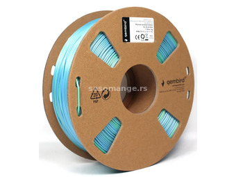 GEMBIRD 3DP-PLA-SK-01-BG PLA Svilenkasti duga Filament za 3D stampac 1.75mm, kotur 1KG blue/green