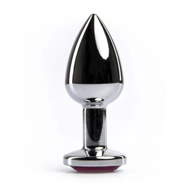 Anal butt plug metal silver M