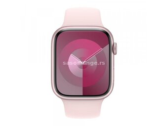 APPLE Watch S9 GPS 45mm Pink Alu Case w Light Pink Sport Band - S/M (mr9g3se/a)