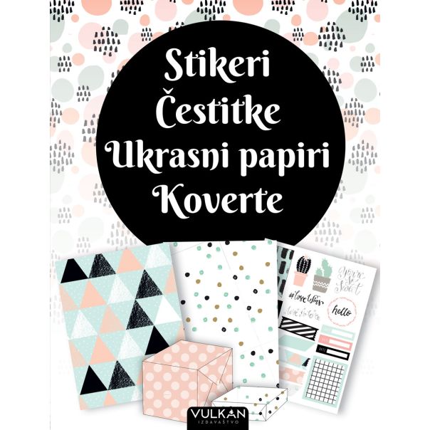 Stikeri, čestitke, ukrasni papir, koverte