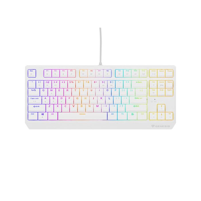 Tastature Genesis Thor 230 TKL Mechanical Outemu Brown Switches RGB - White