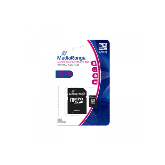 Memorijska kartica MediaRange microSDHC 32GB + adapter C10