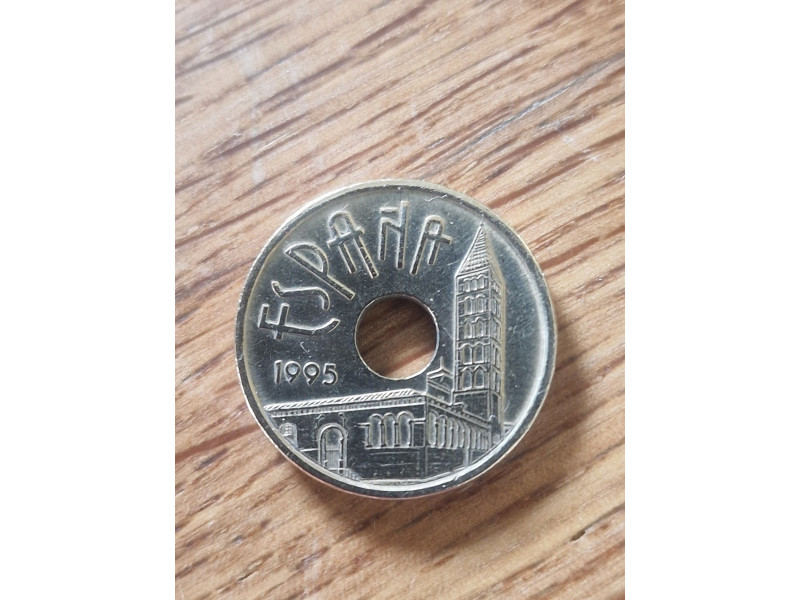 Španija 25 Peseta 1995 aUNC Ređe