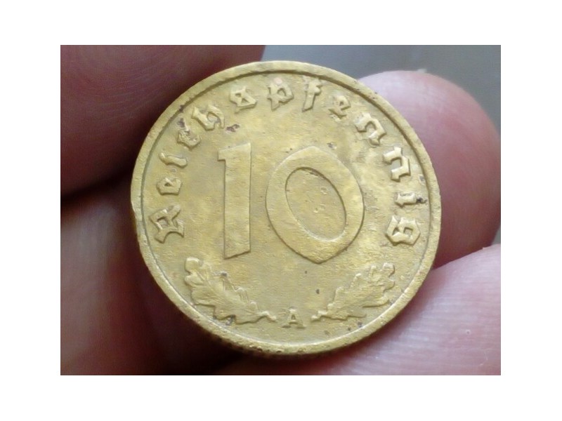 Nemacka, 10 pfennig 1937 A