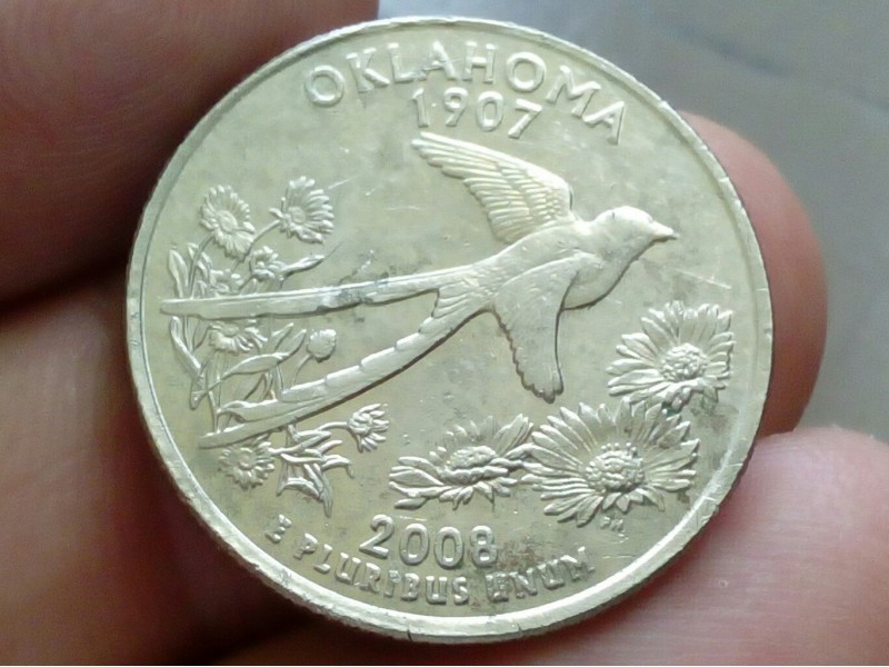 USA, 1\4 dolara 2008 Oklahoma