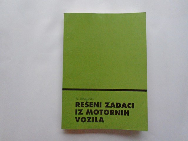 Rešenizadaci iz motornih vozila, D.Janković, MF UB