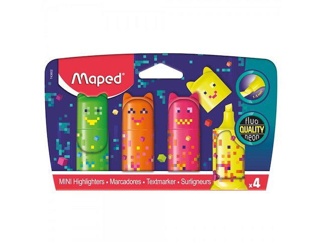 TEKST MARKER MINI MAPED PIXEL FLUO`PEPS BLISTER