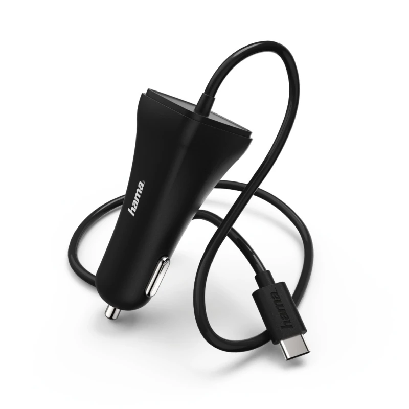 HAMA Auto punjač 15W 3A USB C Black/Crni