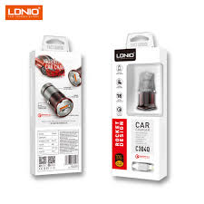 LDNIO Auto punjač C304Q 1.5A/ 2A/ 3A (18W) USB micro sivo crveni