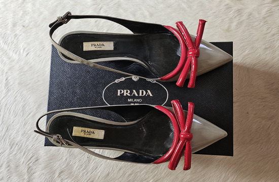 Prada Patent Leather Slingback Sandals, original