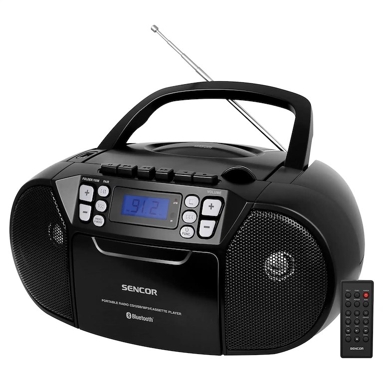 RADIO CD PLAYER SENCOR SPT 3907 B CD/ BT/ MP3/USB/AUX 3,5MM