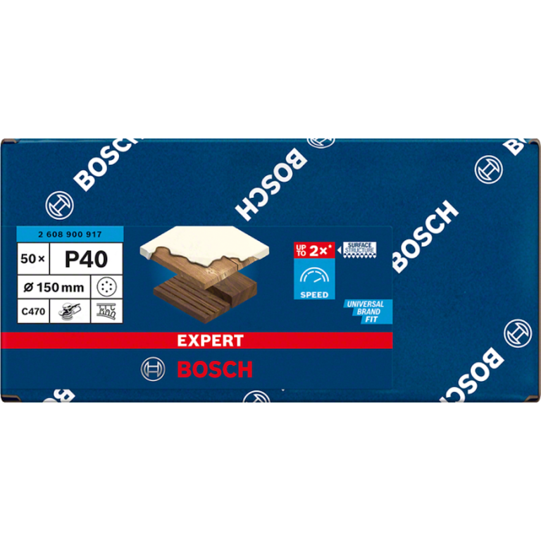 Bosch – EXPERT brusni list C470, 150mm P40; pakovanje od 50 komada – 2608900917