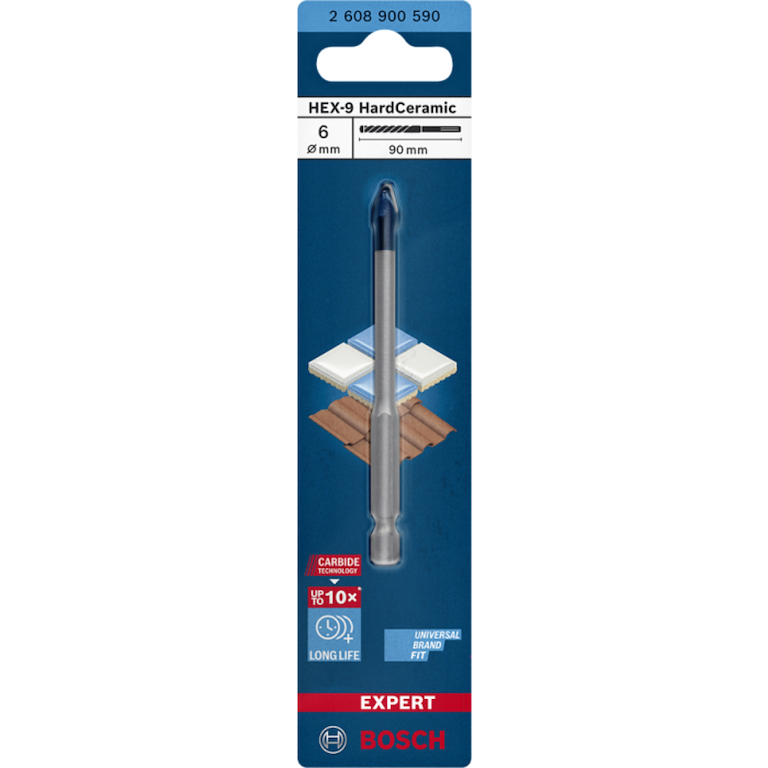 Bosch – EXPERT HEX-9 HardCeramic burgija 6 x 90 mm – 2608900590