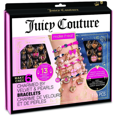 Kreativni set - Juicy couture, narukvice somot i perle