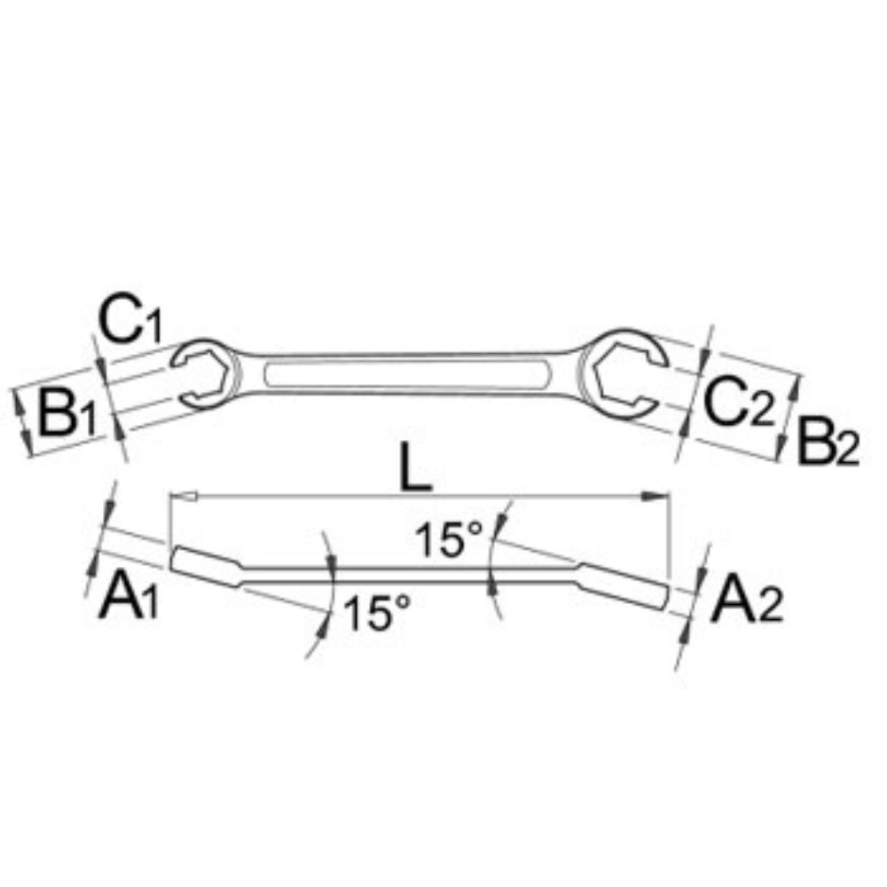 Unior – Ključ okasti otvoreni 22×24 183/2 – 612707