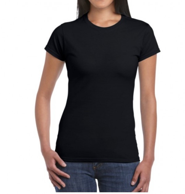 L, Crna, ženska majica, Gildan Softstyle