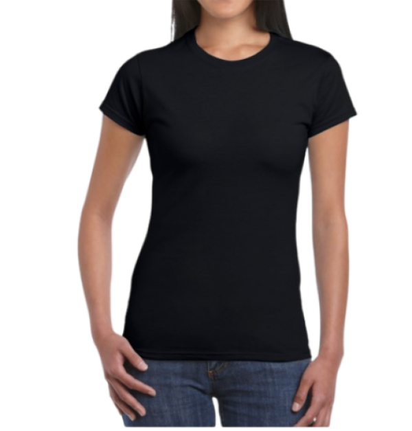 2XL, Crna, ženska majica, Gildan Softstyle