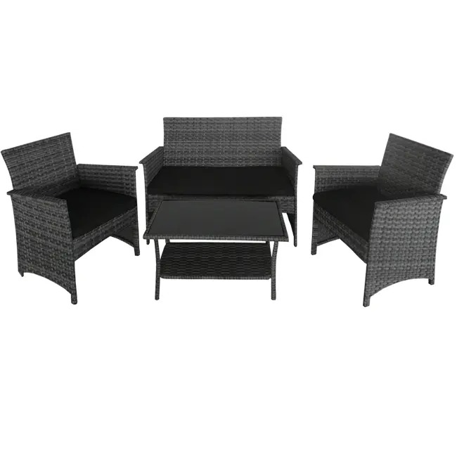 Baštenski set sofa 4 kom-ratan siva