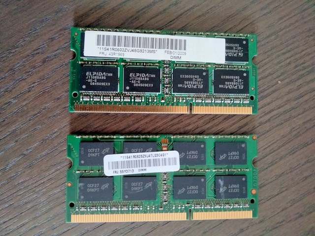 2x2 4 GB DDR3 /1333mhz SODIM Memorija za laptop