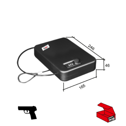 Sef za pištolj Pistol crna 150x231x30/165x246x46mm Q