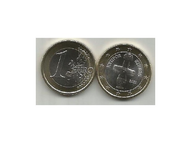 Kipar 1 euro 2021. UNC