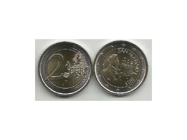 San Marino 2 euro 2023. UNC