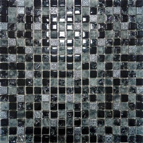 Mozaik Stakleni Crni Gm005 - 2 300x300x8mm