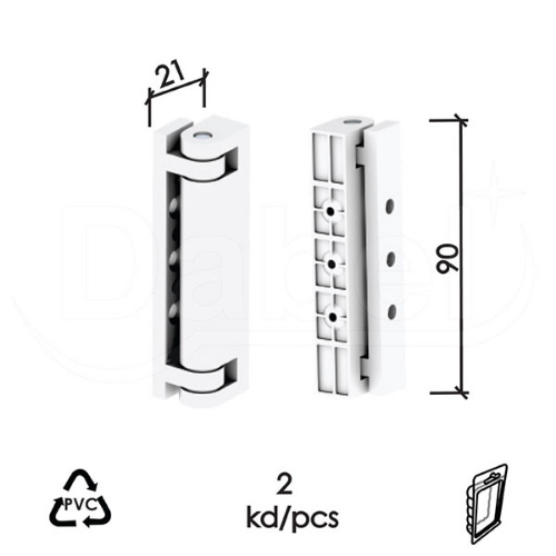 Dabel šarka za pvc prozor PRAKTIK Bela 90/21mm (2kom) DBP1