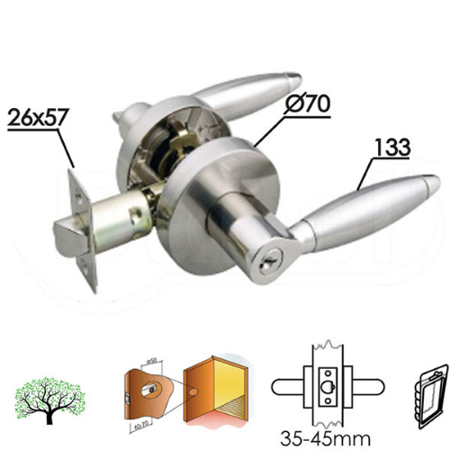 Dabel brava sa rozetom kvaka kvaka B4000 Hr/Mat-Hr 60-70mm 2K DBP0