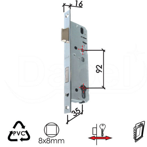 Dabel brava za pvc vrata B2036 C Hr 35/92/16/8 3.stepen DSP