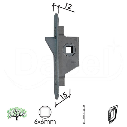 Dabel bravica za prozor B2001 ZnB 12//15/7mm 6x6mm DSP