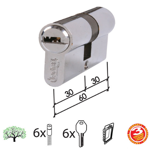 Dabel cilindar kodirani CL2040 Hr 60mm(30-30) 6kod DBP1