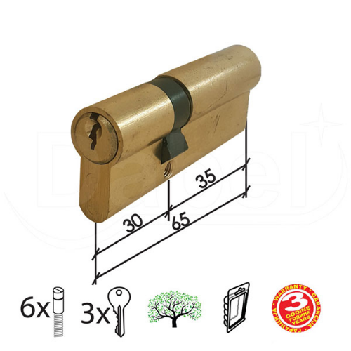 Dabel cilindar za vrata cl2036 mat ms 65 mm(30-35)3k dbp1