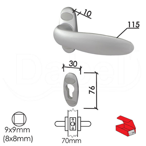 Dabel kvaka roz za alu v goč r9006 30/76/10/115/8/9 mm