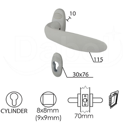 Dabel kvaka roz za alu v goč r9016be 30/76/10/115/8/9 mm