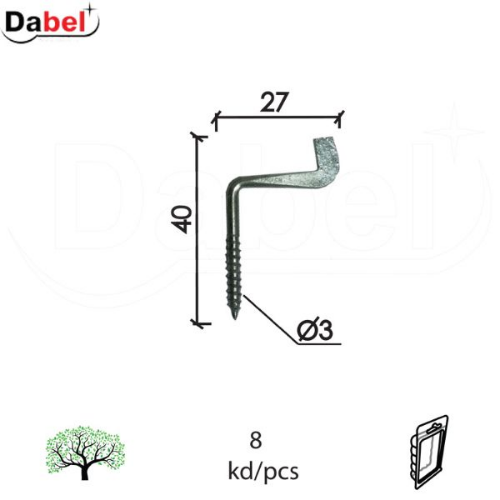 Dabel rajber R1 ZnB 3,0x40x27mm (8kom) XPD