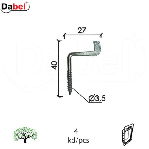 Dabel rajber R1 ZnB 3,5x40x27mm (4kom) XPD