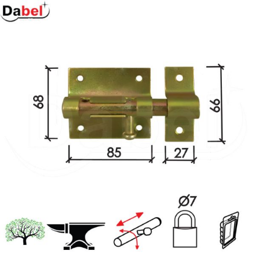 Dabel reza za katanac 454 Ms 85x68/27x66/fi7mm DSP