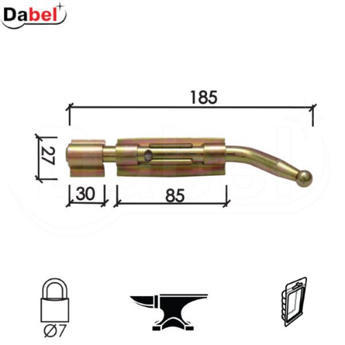 Dabel reza za metalna vrata 330 ZnŽ 185/85/30/27/fi7mm DSP