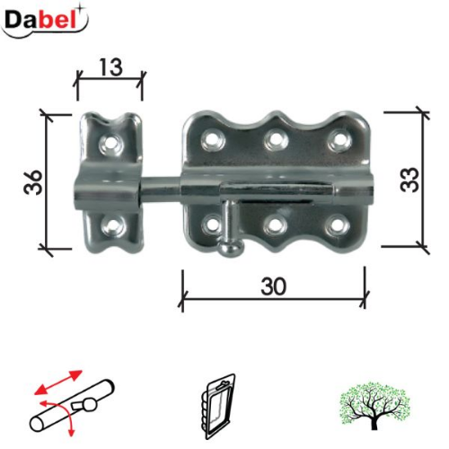 Dabel reza za vrata 384 Ms 30x33/13x36mm DSP