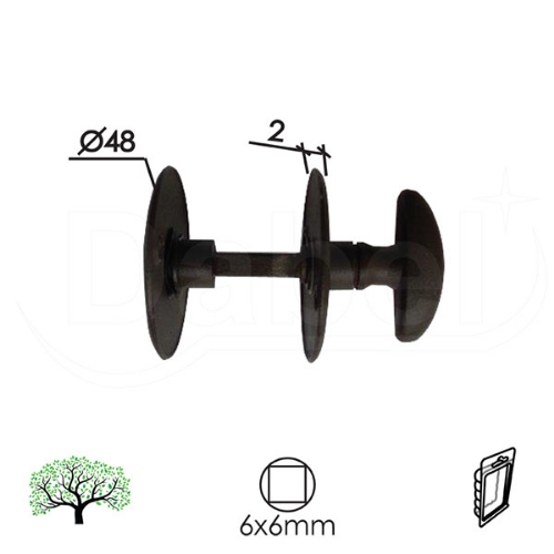 Dabel rozeta za vrata r2 bm wc 6x6 mm dp1