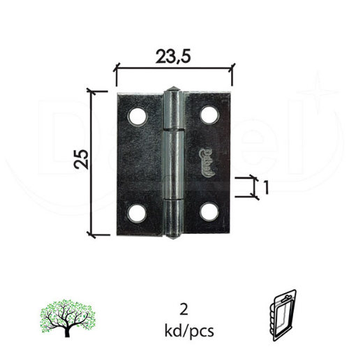 Dabel šarka brodska za vrata SP9003 ZnB 25x23,5x1mm (2kom) DP1