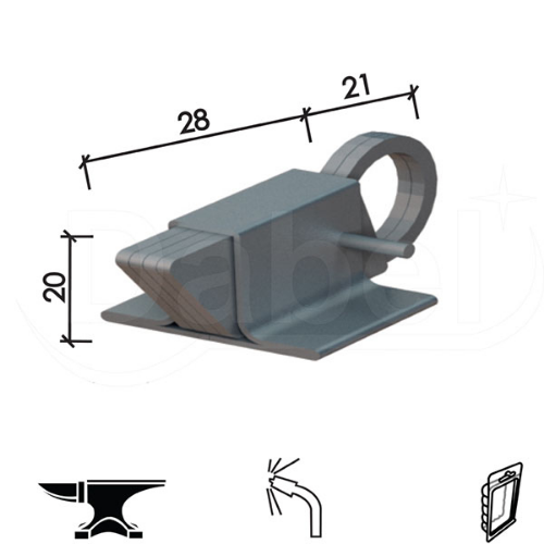 Dabel šnaper za prozor ŠN4024 Ne 28x20mm DSP