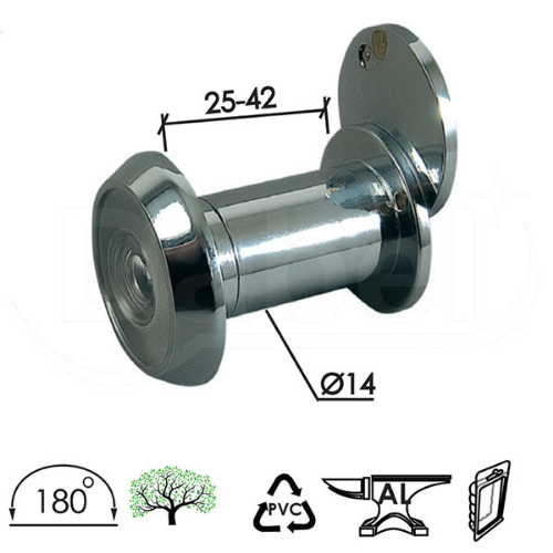 Dabel špijunka za vrata šp4033 hr fi14/25-42 mm/180`