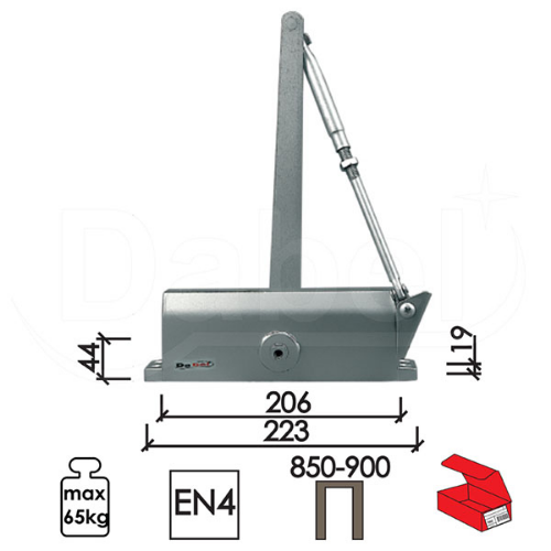 Dabel zatvarač za vrata 4029silver 223(206)x44(19) mm 45-65 kg q