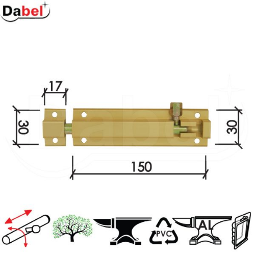 Dabel reza za vrata 500 ms x150x30/17x30 mm dsp